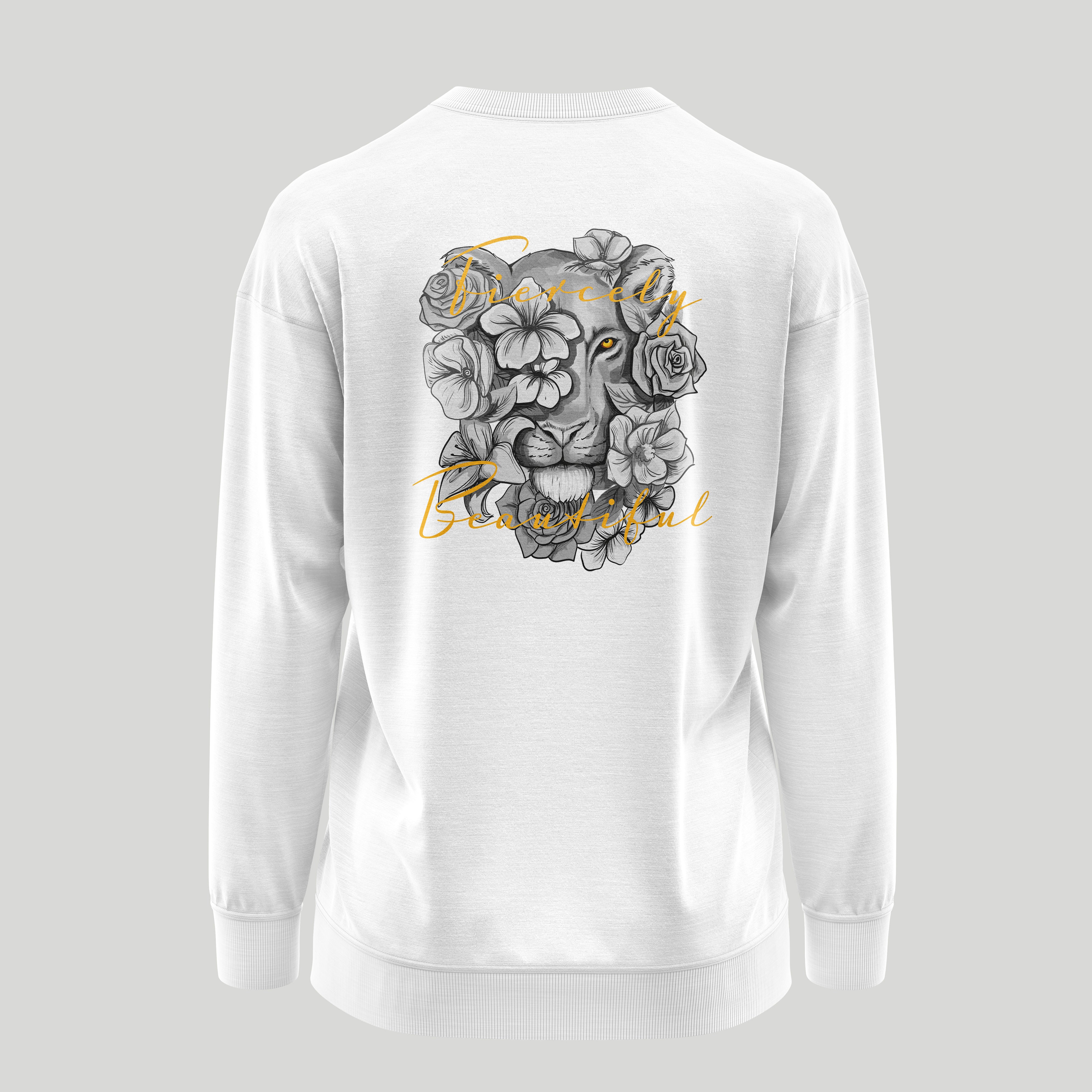 Fiercely Beautiful - Sweatshirt White – Wrapped In Righteousness